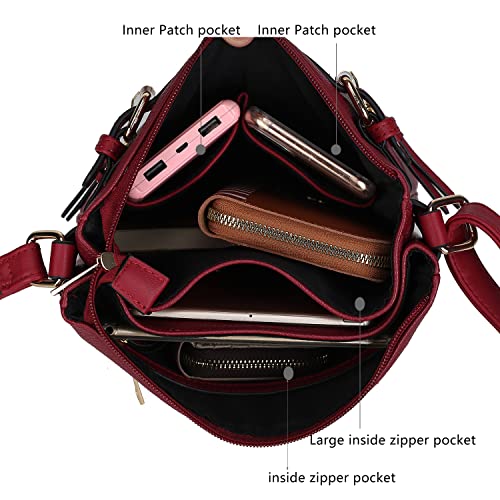 MKF Crossbody bag for women Vegan leather Crossover Designer messenger Purse