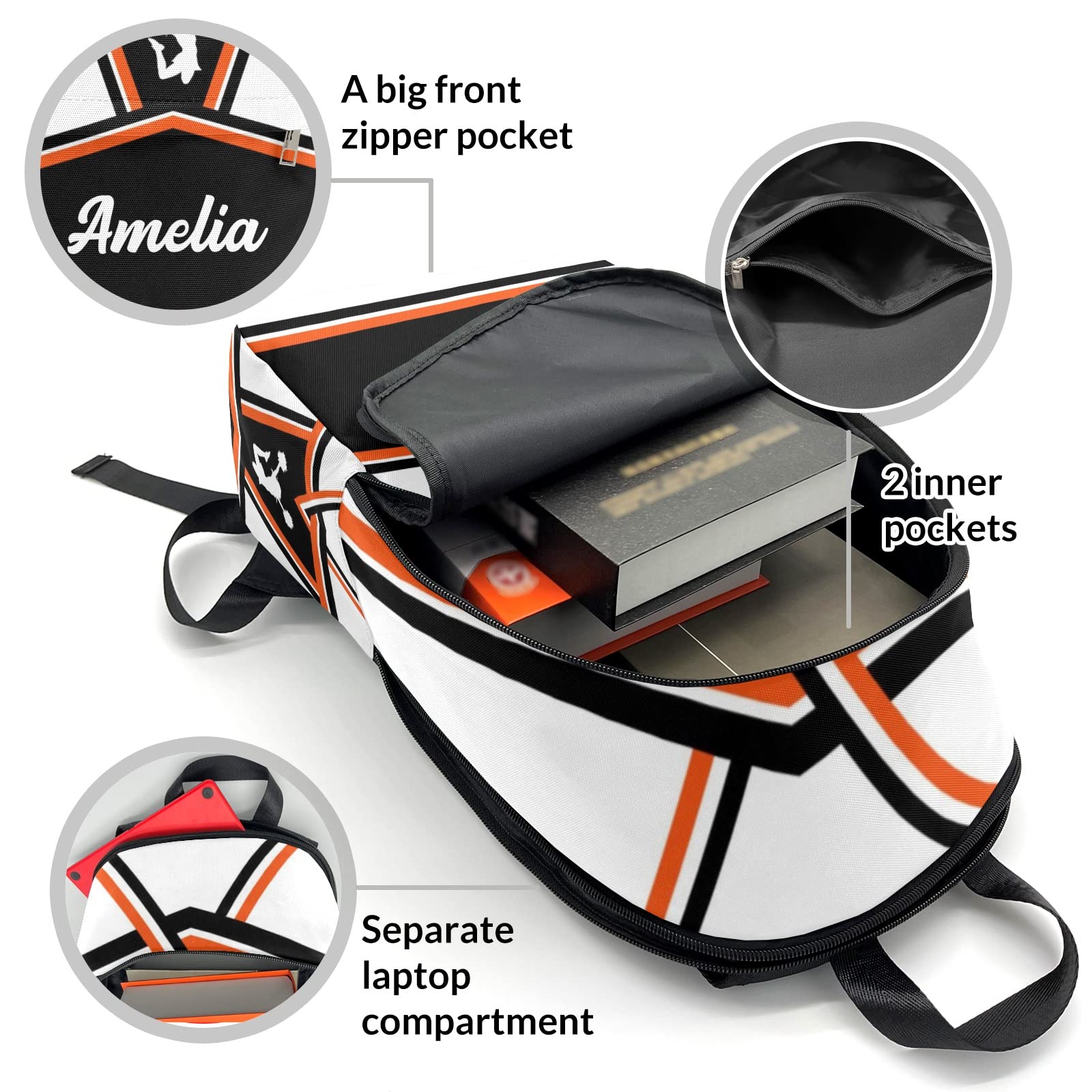 Yeshop Cheerleader Personalized Backpack for Teen Boys Girls,Custom Travel Backpack Bookbag Casual Bag with Name Gift