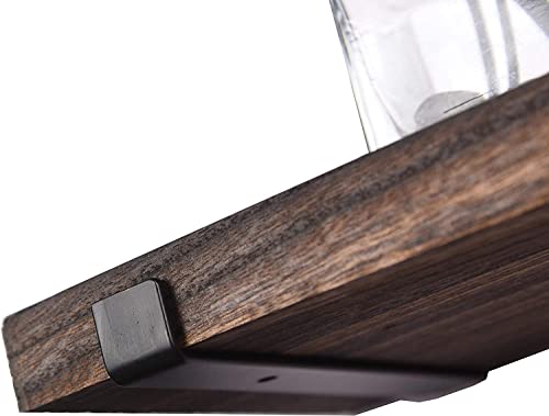 TheNext7 Wooden Floating Shelves Wall-Mounted with Hooks, Floating Shelves for Bedroom, Living Room, Bathroom, Kitchen, Office and More - Home/Office Decorative Display Stand - 24 X 6 in.