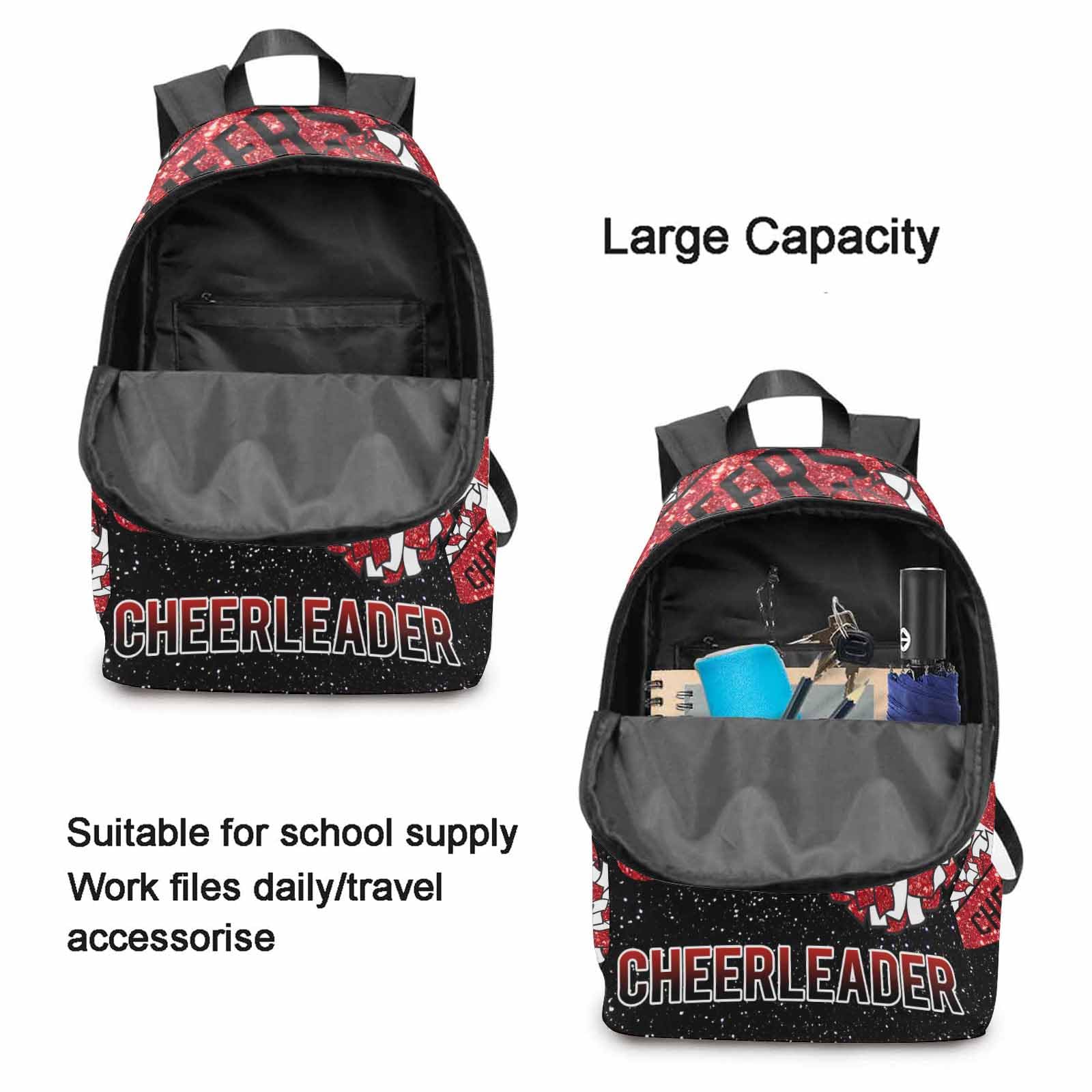 MyPupSocks Personalized Waterproof Elementary Backpack Personalized School Bags Cheerleaders for Teens with Name Text Customize School Bag Backpack