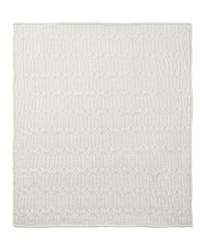 Tahari Home - Throw Blanket, Soft & Cozy Bedding, Stylish Home Decor for Bed or Couch, Emilia Ivory, Throw