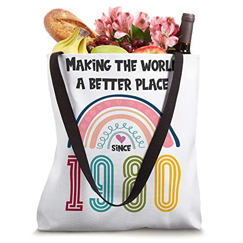 43 Birthday Making the world a better place since 1980 Tote Bag