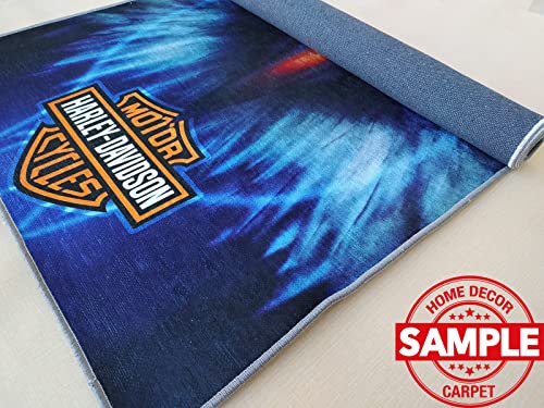 Harley Davidson mat Moto Cycles Motor Harley Davidson Decor Harley Rug Harley Davidson Harley Davidson Accessories Harley Davidson Rugs ahdc411 (2.6x4.6 feet - 80x140 cm)