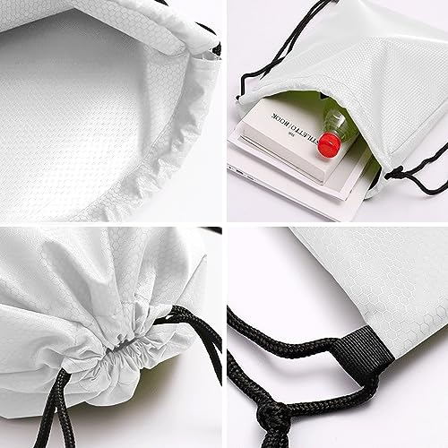 Cheerleaders Cheer Blue Print Drawstring Backpack Sackpack Gym String Bag Waterproof Competition Bag for Sports