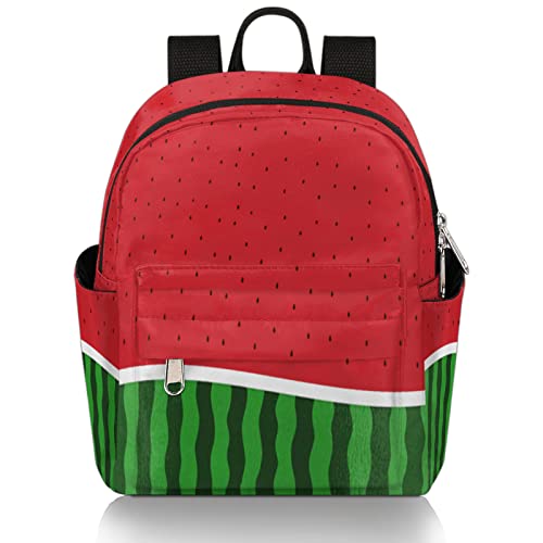 Watermelon Mini Backpack Purse for Women, Fruit Small Fashion Daypack, Casual Lightweight Bag