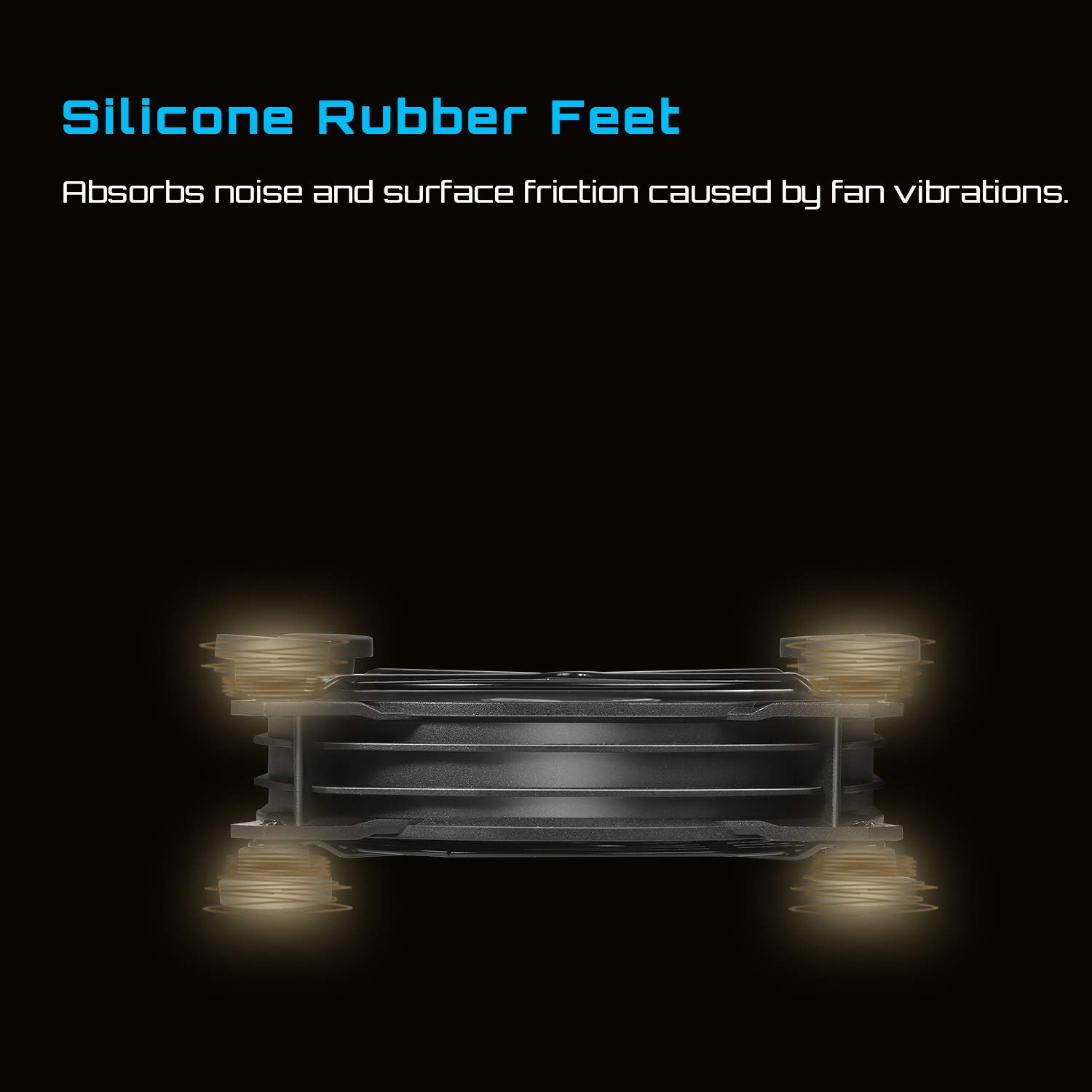 upHere U1207 USB Fan Dual-Ball Bearings,Rainbow LED,Multi-Speed Control,Silent 120mm Fan for Computer Cases Computer Cabinet PlayStation Xbox Cooling