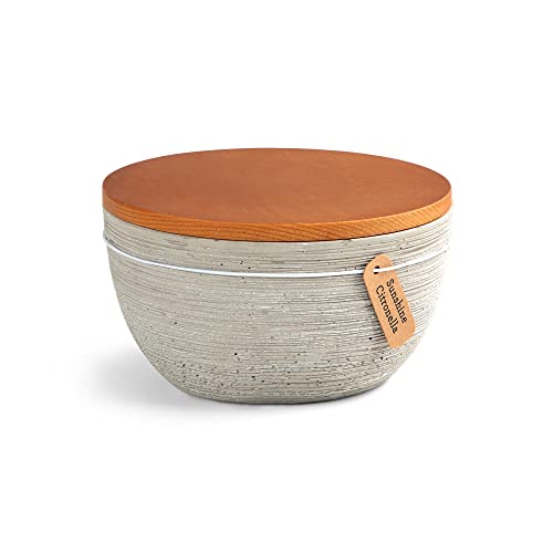 DEMDACO Citronella White Wash 5 x 5 Concrete Indoor Outdoor Three Wick Candle