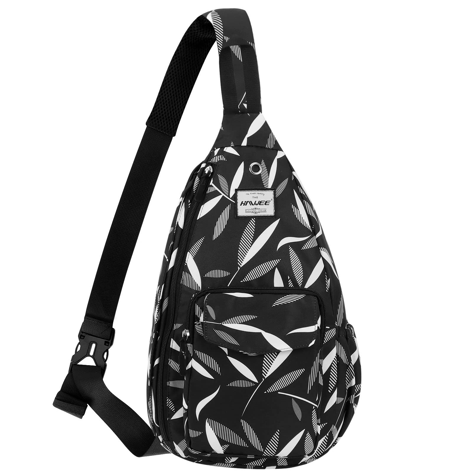 HAWEE Rope Sling Bag for Women Men Casual Cross Body Daypack Backpack Adjustable Strap with Side Pocket Anti-theft for Travel/Sport, Willow