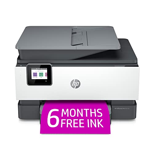 HP OfficeJet Pro 9015e Wireless Color All-in-One Printer with 6 Months Free Ink (1G5L3A) (Renewed Premium)