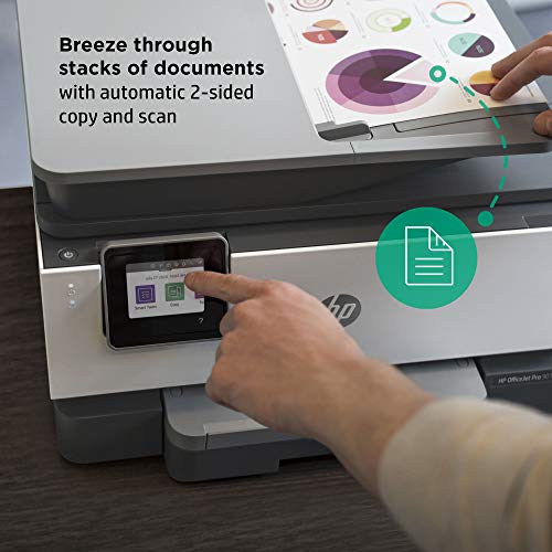 HP OfficeJet Pro 9015e Wireless Color All-in-One Printer with 6 Months Free Ink (1G5L3A) (Renewed Premium)