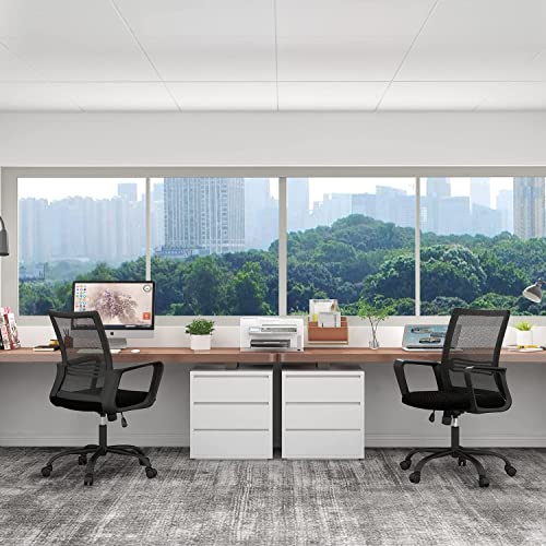 Office Chair, Desk Chair Home Office Chair Mesh Computer Chair Ergonomic Office Chair with Lumbar Support Armrests, Mid Back Task Chair Adjustable Swivel Rolling Chair for Home Office, Living Room