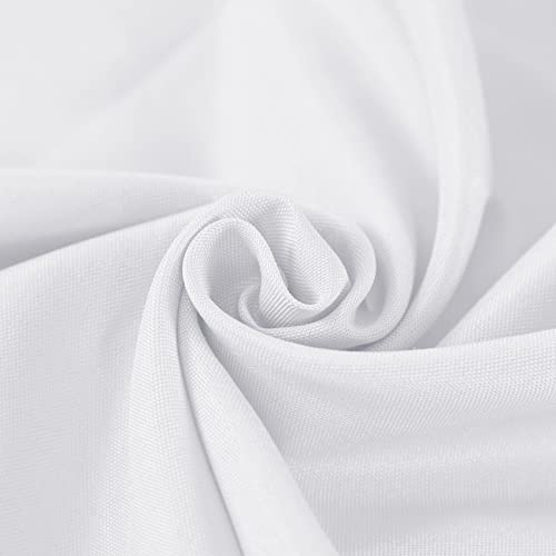 Fokitut 2 Pack Waterproof Rectangle Tablecloth, 60x120 Inch ,Stain Resistant and Wrinkle Polyester Table Cloth, Fabric Table Cover for Kitchen Dining, Wedding, Party, Holiday Dinner-White