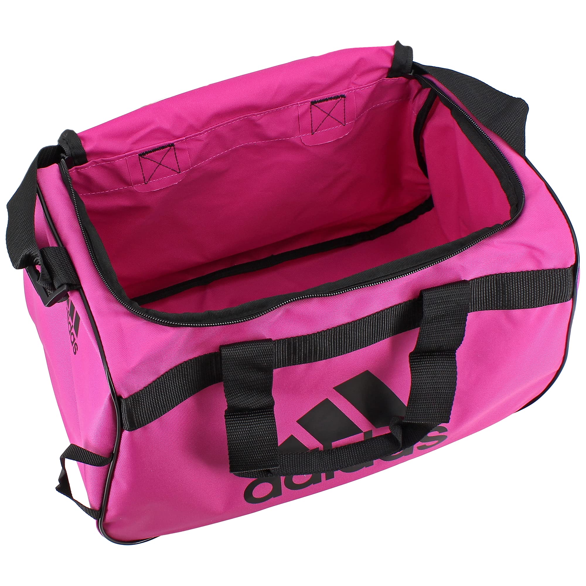 adidas Diablo Small Duffel, Sports Duffle Gym Bags for Men or Women, Intense Pink/Black, One Size