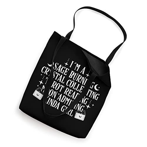 Sage Burning Crystal Collecting Tarot Reading Moon Admiring Tote Bag