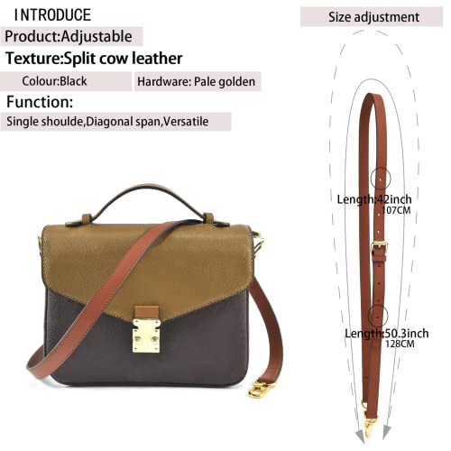 GOXTECH Purse Strap Adjustable Replacement Crossbody Shoulder Bag Handbag(Dark Brown)