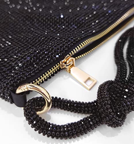 Rhinestone Hobo Bag for Women Chic Evening Handbag Shiny Purse for Travel Vacation 2023