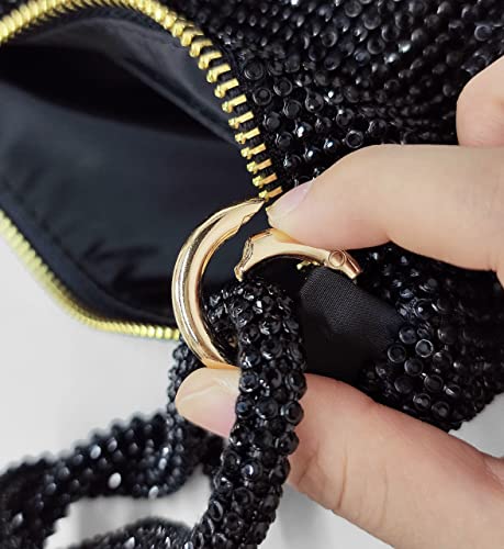 Rhinestone Hobo Bag for Women Chic Evening Handbag Shiny Purse for Travel Vacation 2023