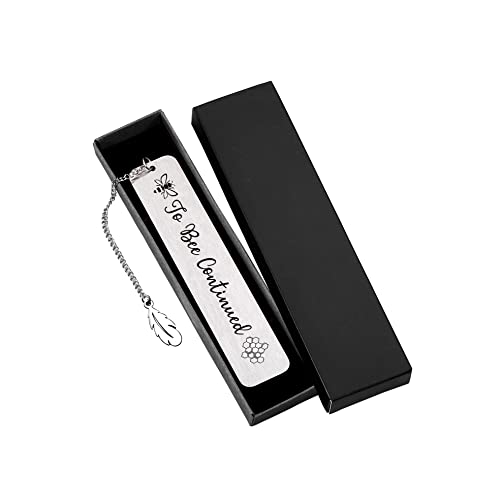 Cute Bee Stainless Steel Reading Bookmarks, Inspirational Bookmarks for Retirement,Book Lovers, Students, Teens, Daughter, Son, Friends, Birthday Graduation Christmas Gifts