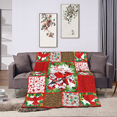 Cardinal Bird Gift Cardinal Throw Blanket(50"X40") Lightweight Flannel Fleece Blanket for Couch Bed Sofa Travelling Camping for Kids Adults