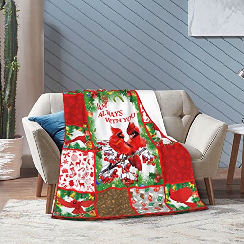 Cardinal Bird Gift Cardinal Throw Blanket(50"X40") Lightweight Flannel Fleece Blanket for Couch Bed Sofa Travelling Camping for Kids Adults