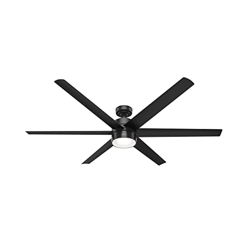 Hunter Fan Company 59628 Solaria Ceiling Fan, 72", Matte Black