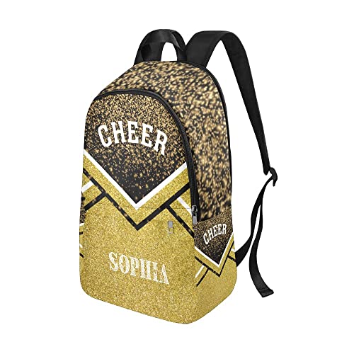 Golden Bling Cheerleaders Backpack Casual Travel Daypack for Men Women Gift 11.8''(L) x 5.51''(W) x 17.72''(H)