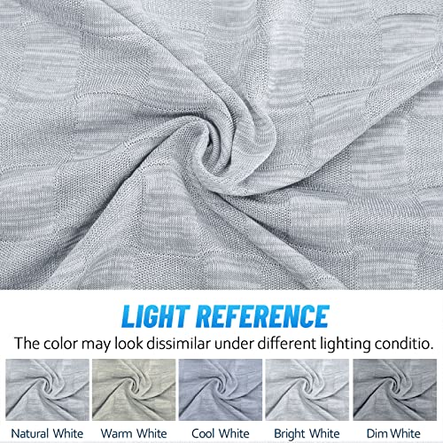 Ailemei Direct Cooling Throw Blanket for Hot Sleepers, with Double Sided Cold Effect, Lightweight Breathable Summer Blanket for Night Sweats, Throw Blankets for Couch, 50"x60", Gray Checkered