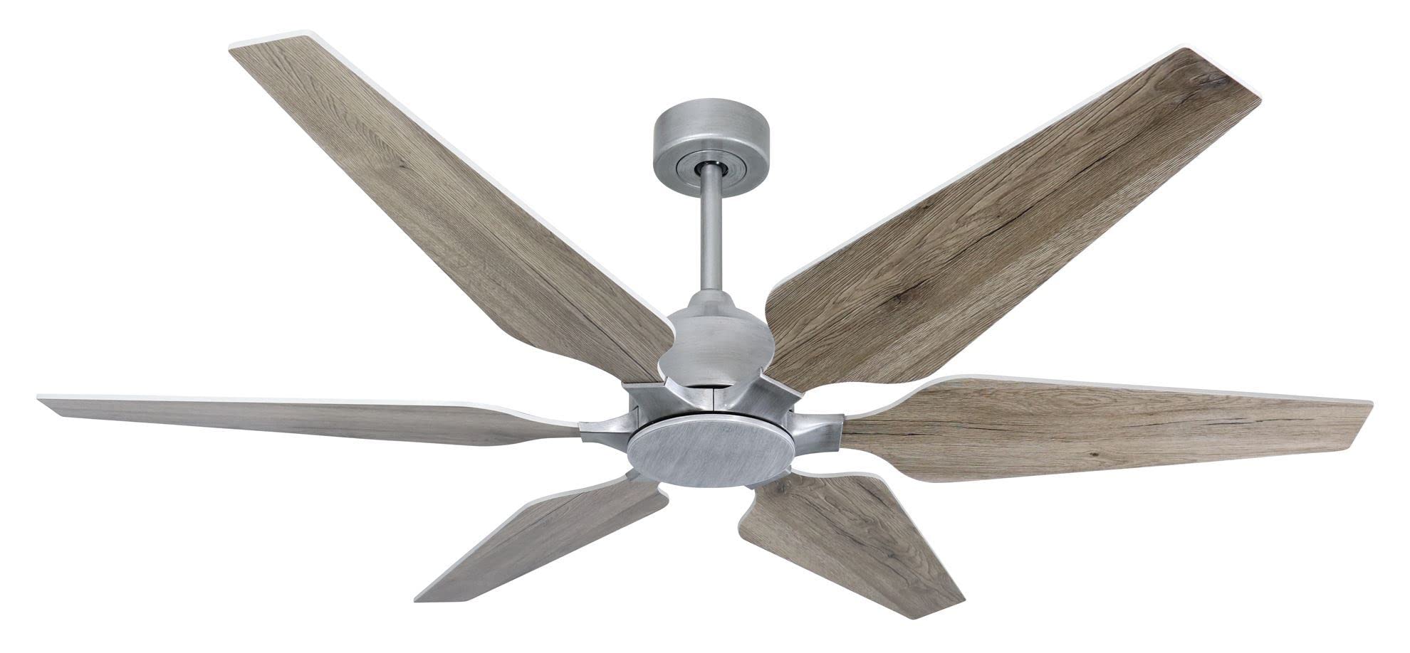 TroposAir Optum 60 in. Indoor/Outdoor Brushed Nickel Smart Ceiling Fan with Remote Control