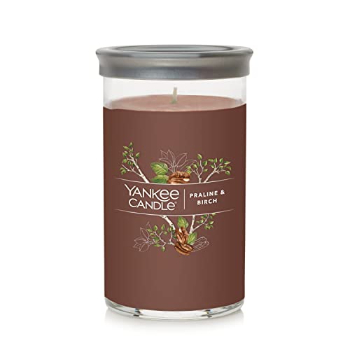 Yankee Candle Praline & Birch Signature Medium Pillar Candle, 14.25oz