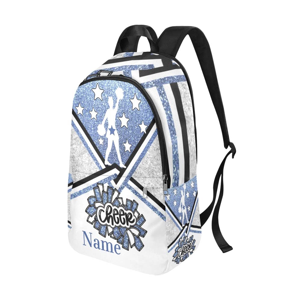 CUXWEOT Personalized Cheerleaders Cheer Print Backpack with Name Custom Travel Daypack Bag for Man Woman Gifts