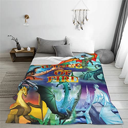 Sdyiohk Fantasy Novel Fire Dragon Cartoon Blanket β Personalized Print Throw Blanket β Cozy Soft Blanket for Provide Warm β 30"X40"