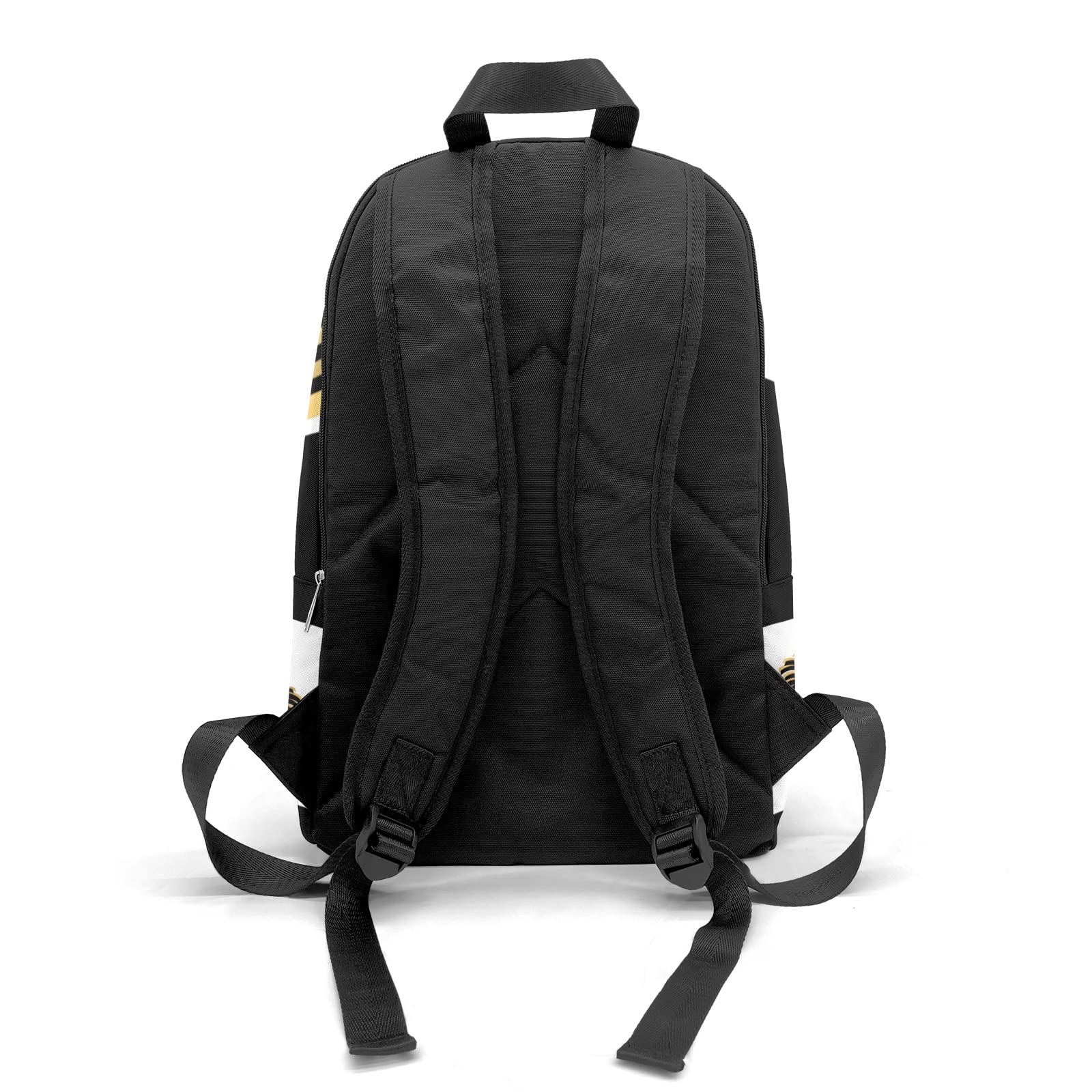Urcustom Personalized Name Cheerleader Megaphone Cheer Black Backpack Unisex Bookbag for Boy Girl Travel Daypack Bag Purse 17.7 IN