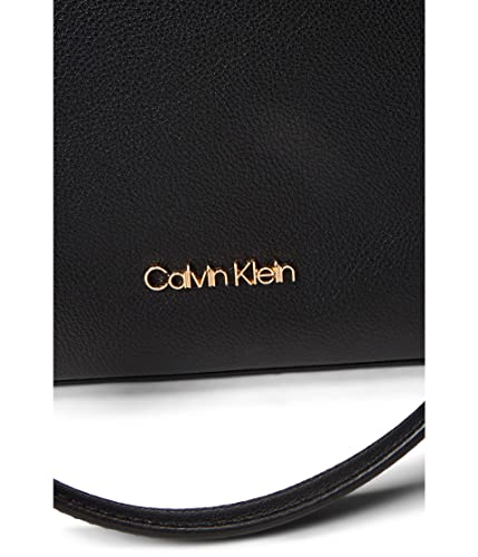Calvin Klein Finley Saffiano Tote Black/Gold One Size
