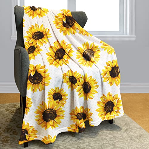 YISUMEI Sunflower Blanket Floral Print Throw Blanket Soft Warm Lightweight for Chair Sofa Couch Girl Adult Women Gift for Birthday Christmas 50"x60"