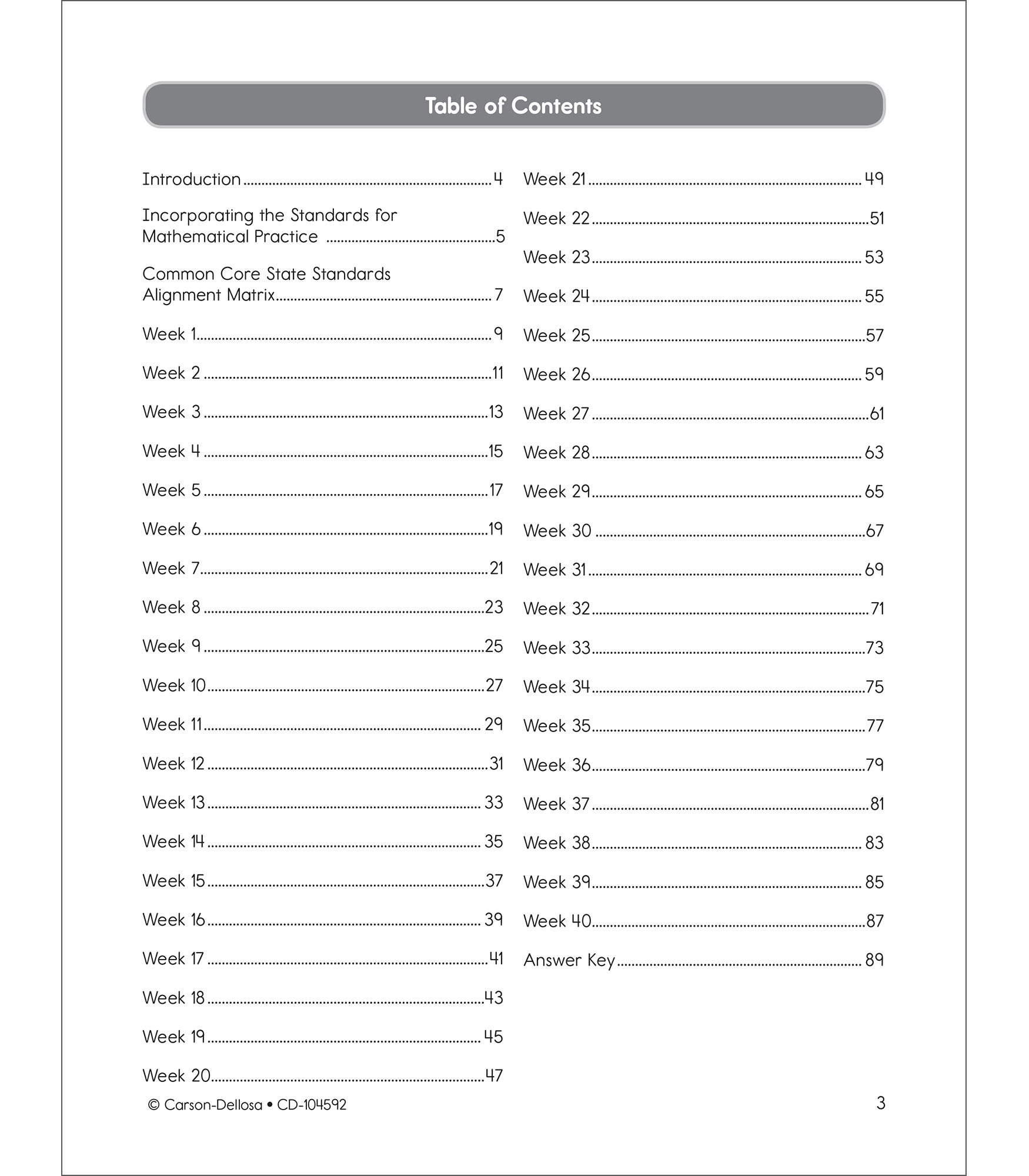 Carson Dellosa Common Core Math 4 Today Workbook—Reproducible 3rd Grade Math Workbook, Place Value, Geometry, Algebra Practice, Classroom or Homeschool Curriculum (96 pgs) (Common Core 4 Today)