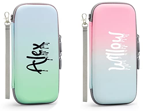 Carry Case Made For Nintendo Switch/Switch OLED Console Custom Name Case with 10 Games Cartridges Protective Cool Groovy 3D Name NC4