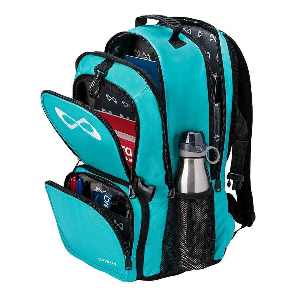 Nfinity Classic Cheer Backpack For Cheerleading - Backpack With Detachable Purse and Laptop Sleeve - Lightweight Backpack for Travelling - Sports Backpack for Cheerleaders (Teal)