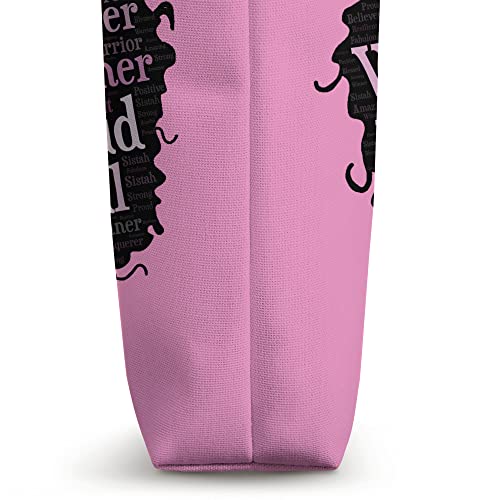 African American Breast Cancer Survivor Afro Art Tote Bag