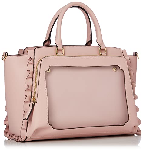 &Shuet Tote Bag/Brief, Official, Thinking Bag, Tote Bag with Clear Pocket, safety pink, One Size