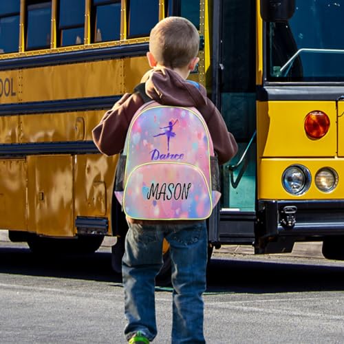 CNNINGYI Personalized Name Cheerleaders Backpack Customized Lightweight Ballet Dance Bag for Little Girls