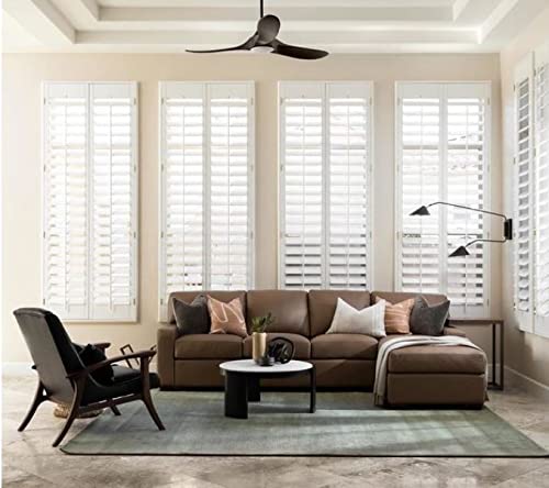 Monte Carlo 3MNLR56BKD-V1 Minimalist Mid-Century Energy Star 56" Outdoor Ceiling Fan with LED Light and Remote, 3 Hand Carved Balsa Wood Blades, Matte Black