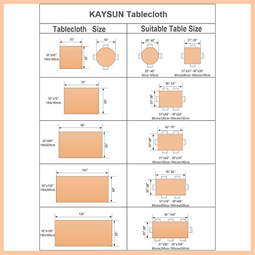 Kaysun Checkered Tablecloths for Rectangle Tables, Classic Buffalo Table Cloth 55''x70'' Light Grey Blue, Cotton Linen Table Cover for Thanksgiving Kitchen Holiday Outdoor Picnic Decoration
