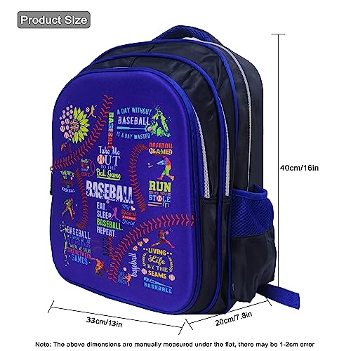 JDEIFKF Baseball Backpack Laptop Backpack For Men Women, Baseball Backpacks Shoulder Bag For Travel Hiking Camping Daypack