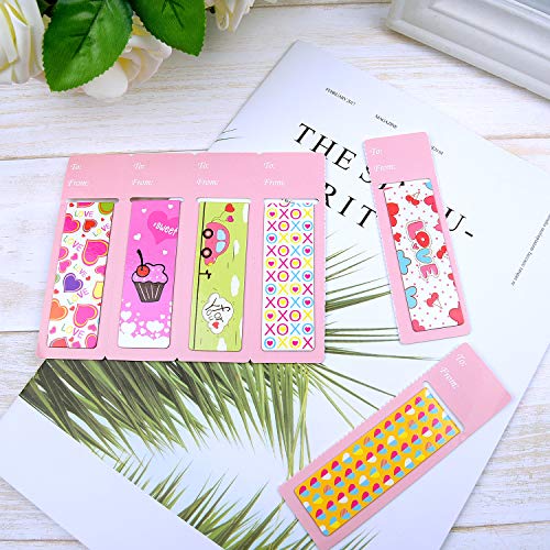 TUPARKA 36 PCS Magnetic Bookmarks Valentine's Day Bookmark Gift for School Prizes and Valentine's Party Favors for Kids