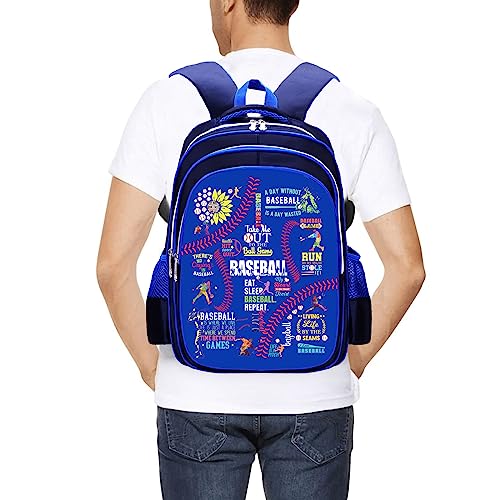 JDEIFKF Baseball Backpack Laptop Backpack For Men Women, Baseball Backpacks Shoulder Bag For Travel Hiking Camping Daypack