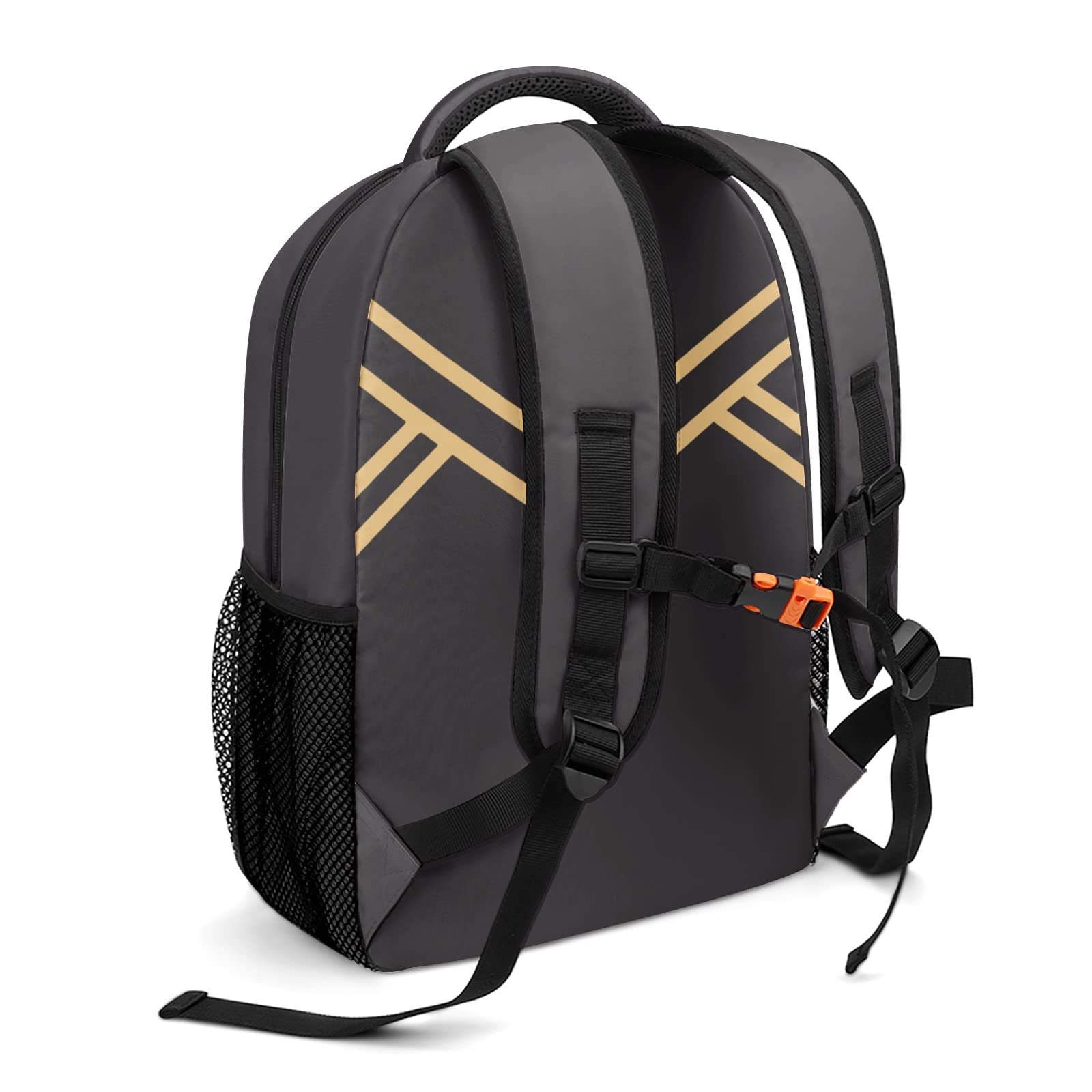 XOZOTY Custom Cheerleader Backpack with Name Daypack for Camping Hiking Cheer Black Golden Yellow