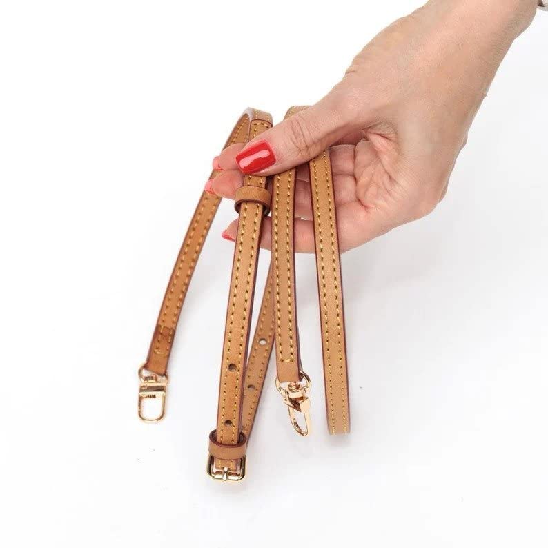 Sexy Little Vintage Adjustable Crossbody Shoulder Strap, Vachetta Leather Adjustable Straps, Replacement Leather Strap Shoulder Small Hand Bag, Purse, Clutch, Pochette - 3/8'' 10mm, 40 to 49''. White