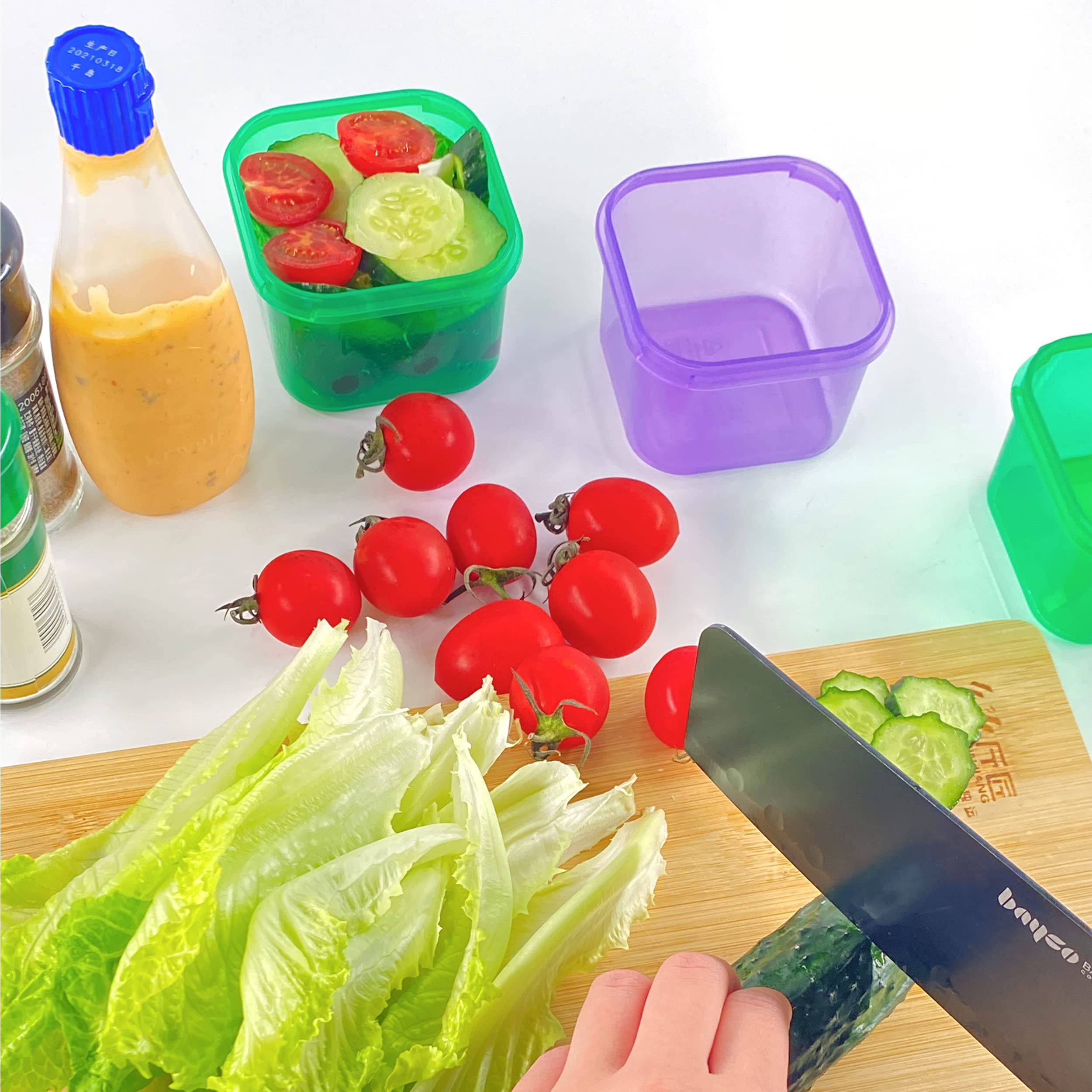 Finorder 21 Day Portion Control Container Kit (14-Piece) with Complete Guide,BPA Free Food Portion Container Set for Meal Prep,21 Day Lose Weight System (HN-PC)