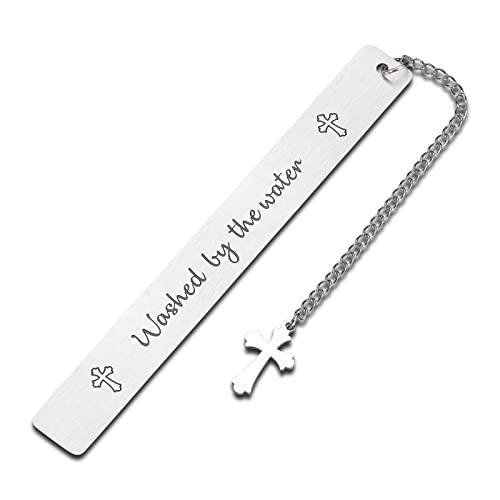 Baptism Gift Bookmark for Women Men Boys Girls Religious Christian First Communion Gift Cross Bookmark for Baby Kids Catholic Goddaughter Godson Family Son Daughter Friends Baptism Gift