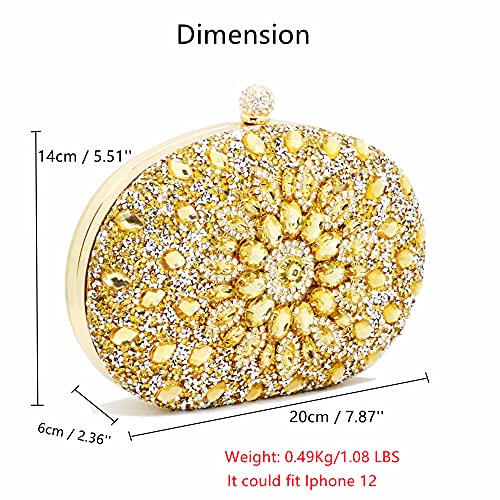 Green Purses for Women,Clutch Purses for Women Wedding Party Rhinestone Evening Bag Bridal Diamond Handbag (green)